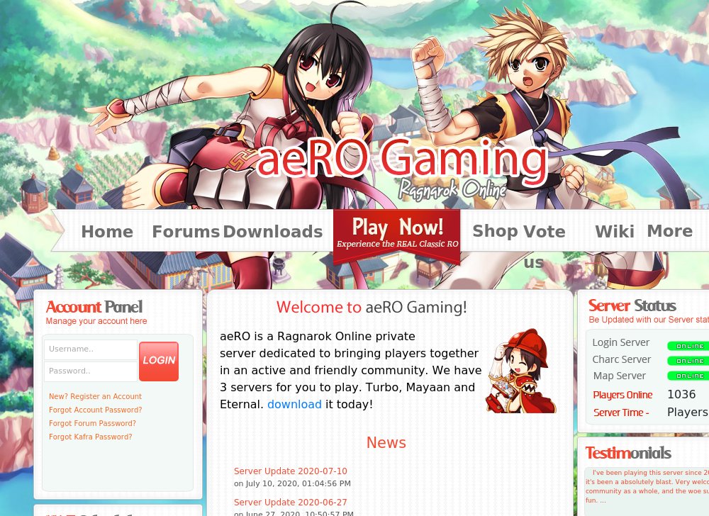 aeRO Gaming - Ragnarok Online | Gaming top 100 list