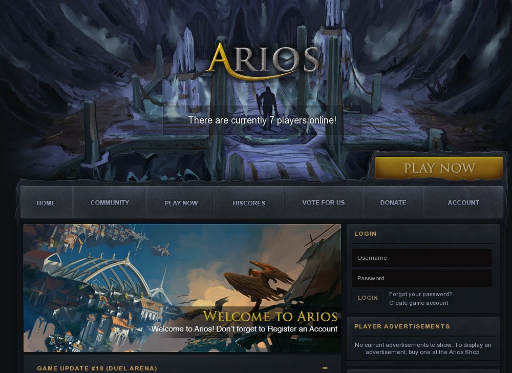 Arios - The 1 Remake Server - Runescape | Gaming top 100 list