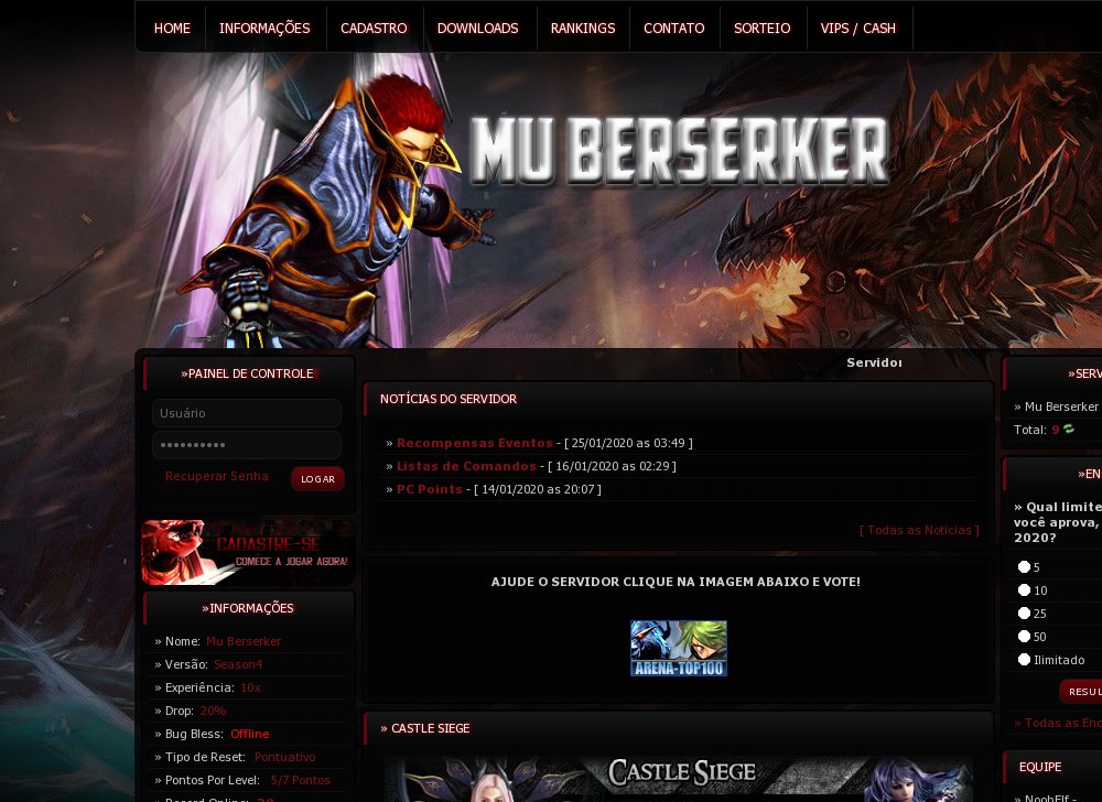 Mu Berserker - Mu Online | Gaming top 100 list - Arena-Top100.com