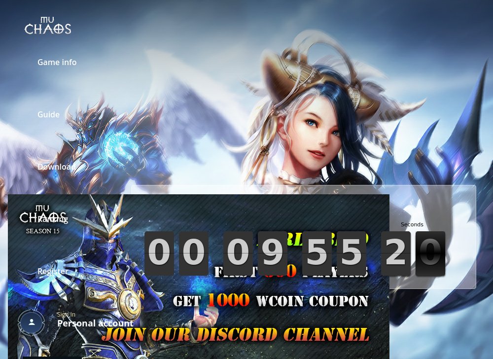 Chaos Mu Online S15 | EXP 5000x | PLAY2WIN | EARLY BIRD COUPON CODE...