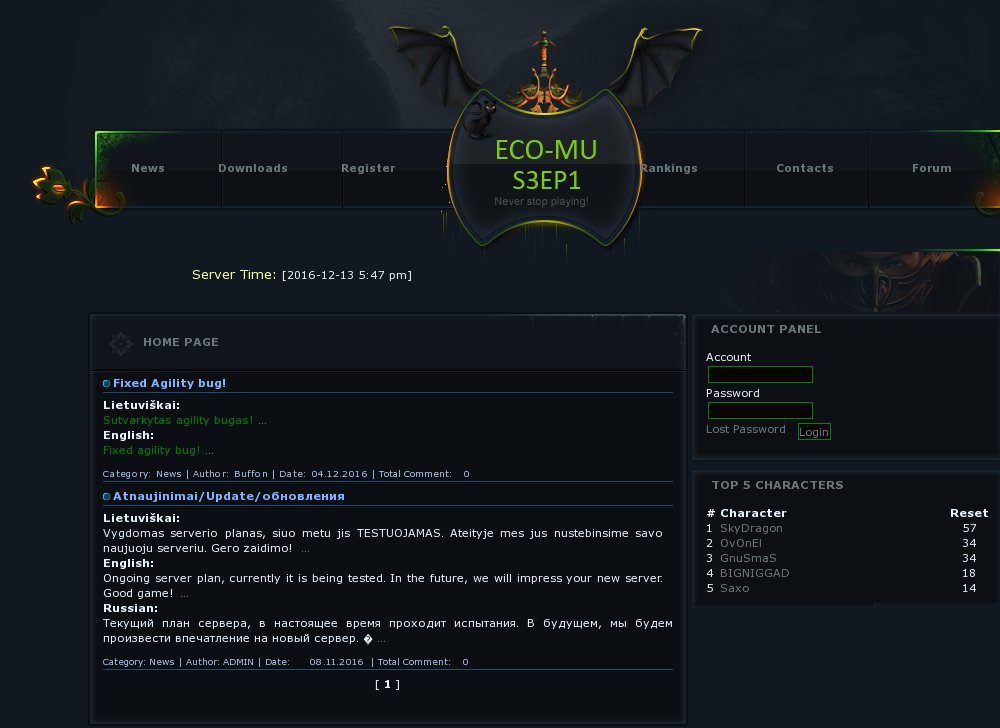 New Eco Mu S3 ep1 - Mu Online | Gaming top 100 list