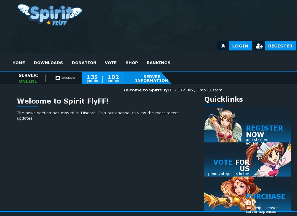 Spirit Flyff - Flyff | Gaming top 100 list - Arena-Top100.com