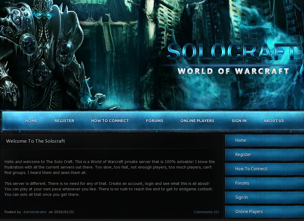 Solocraft - WOTLK 3.3.5 - 1x 25x Instant 80 - World of Warcraft