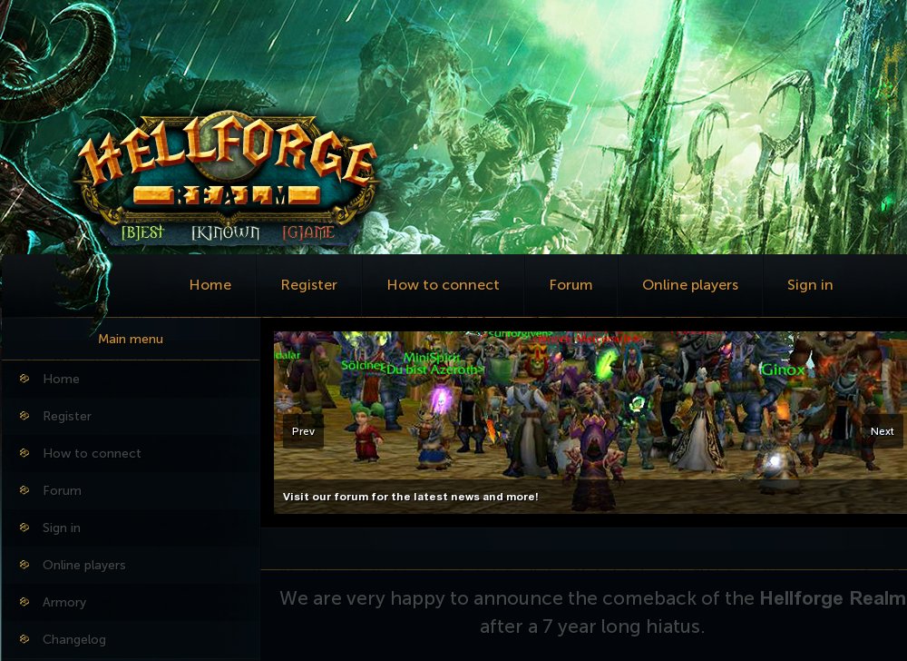 Hellforge Realm ][ TBC WoW 2.4.3 - World of Warcraft | Gaming top...