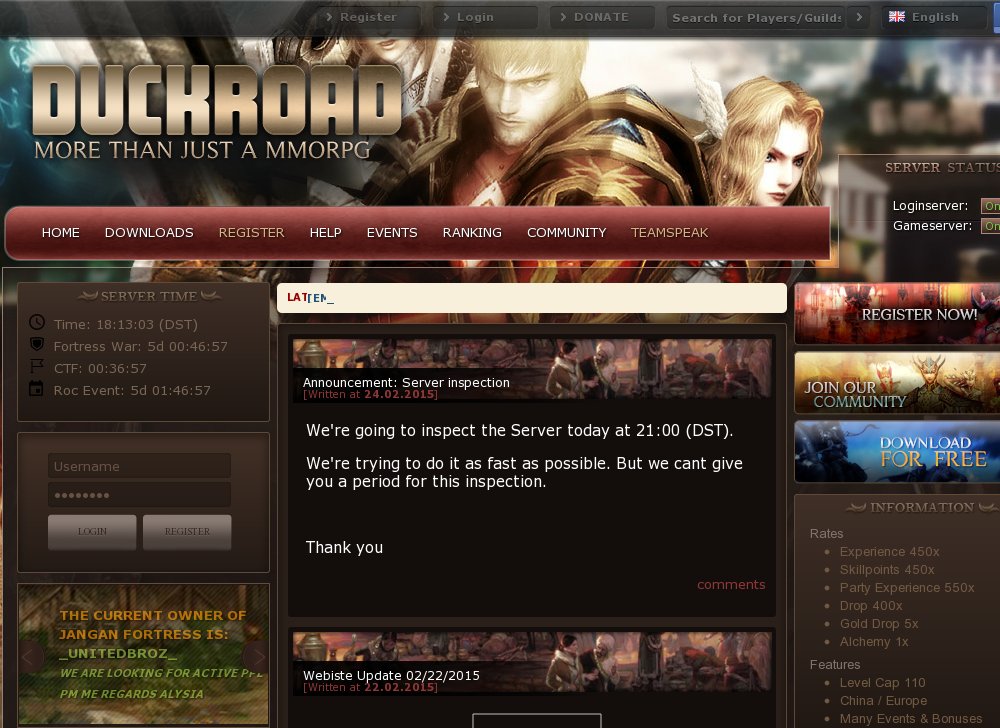 DuckRoad - Silkroad Online | Gaming top 100 list - Arena-Top100.com
