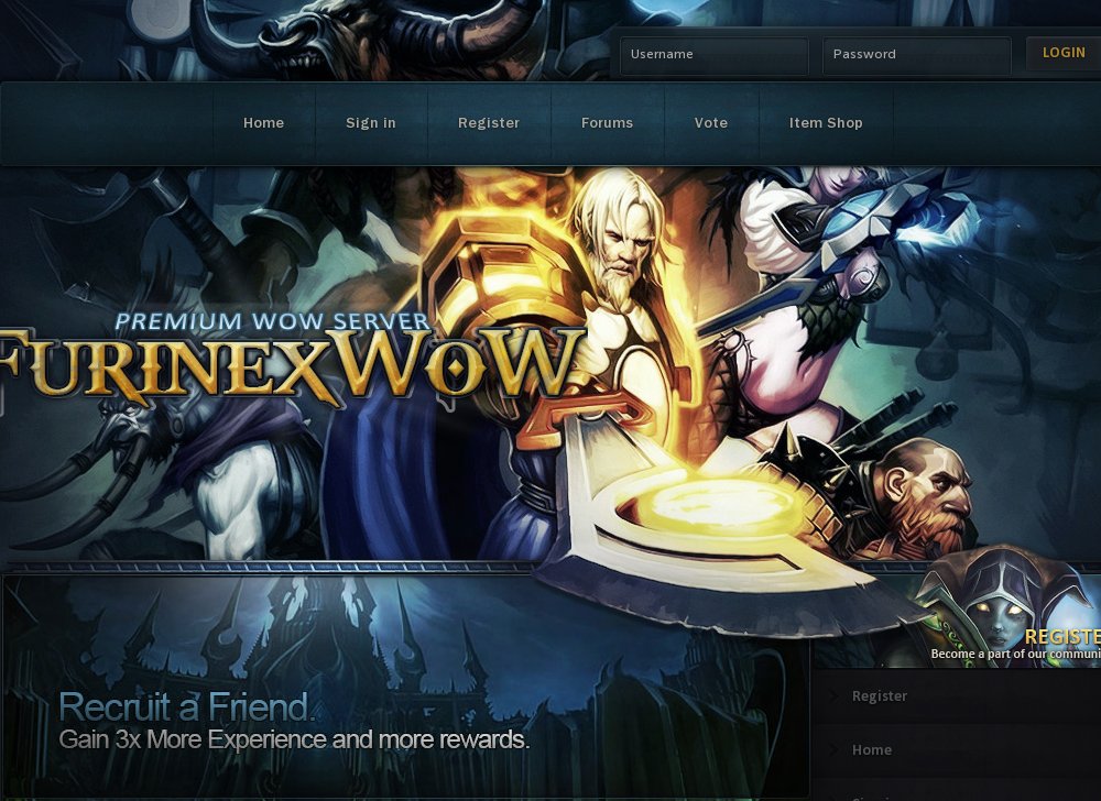 FurinexWoW Premium Server - World of Warcraft | Gaming top 100 list...