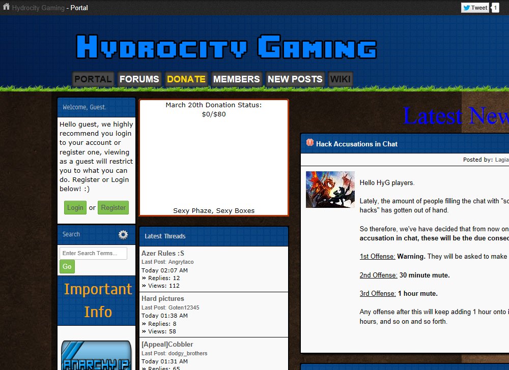 Hydrocity Gaming - Minecraft | Gaming top 100 list
