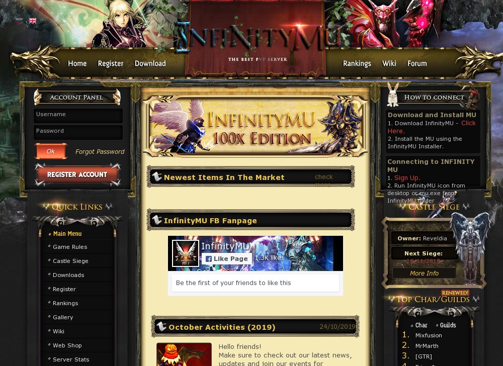 InfinityMU S3 x9999 - Easy Start For All - Mu Online | Gaming top...